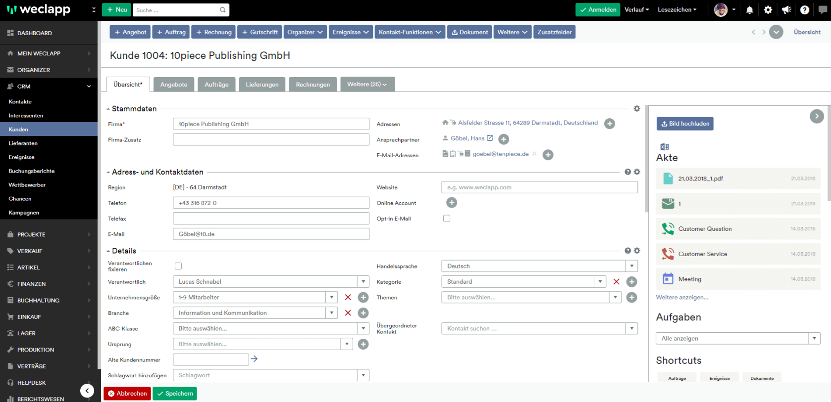Weclapp Cloud ERP CRM WaWi Megasoft IT Weclapp Cloud ERP CRM WaWi Megasoft IT